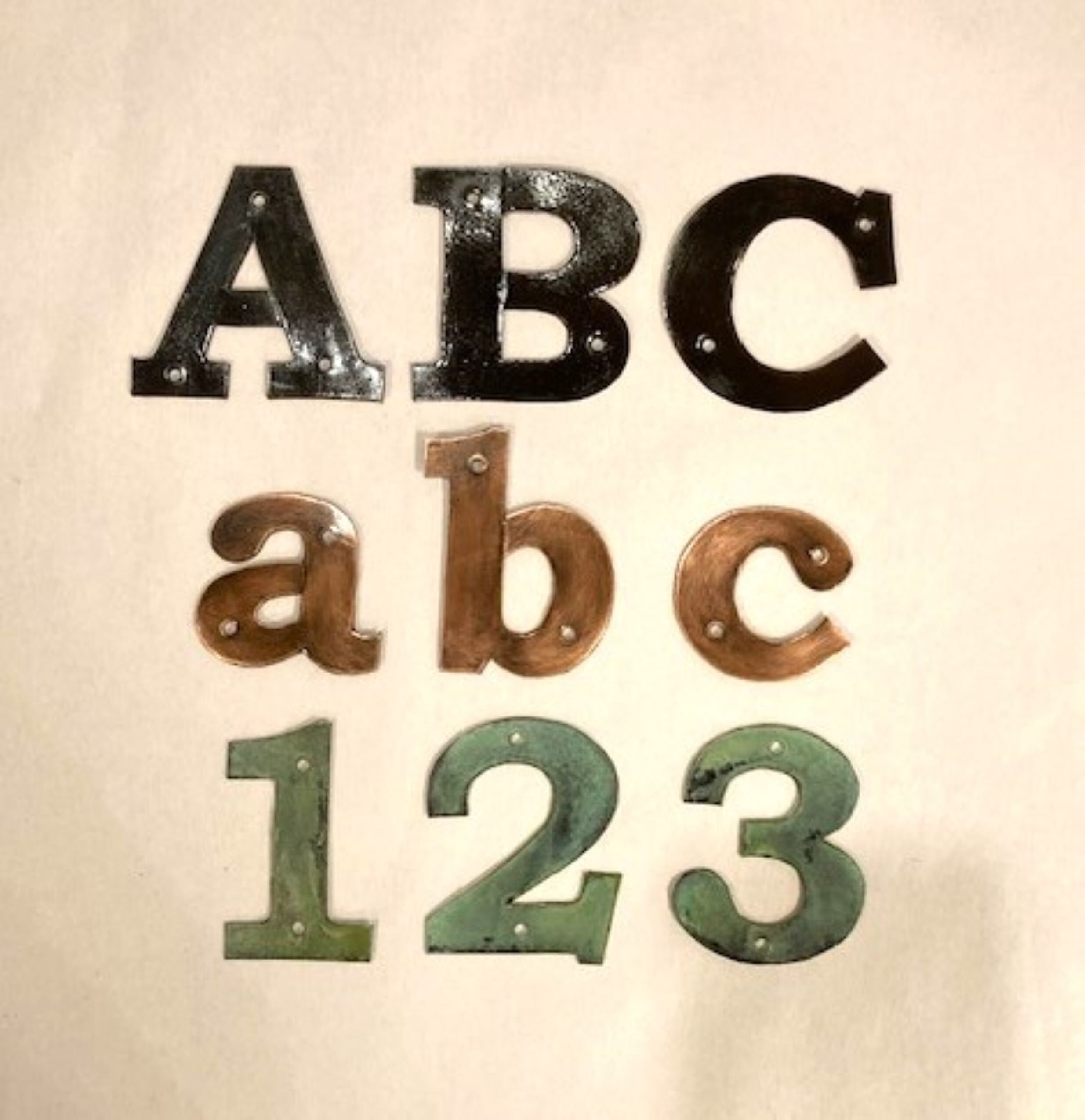 Solid Copper House Letters, Lower Case Letters, Dark Antique Copper ...