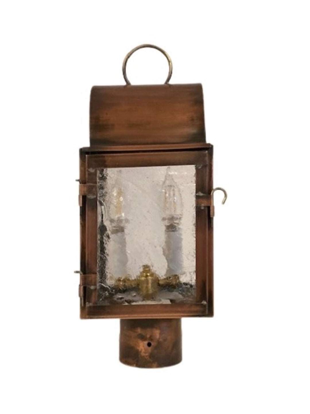 Round Top Post Lamp Small, Solid Copper Post Lamp, Made in the USA ...