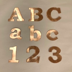 Handmade Patina Green Solid Copper Rustic House Numbers - Bookman Old ...