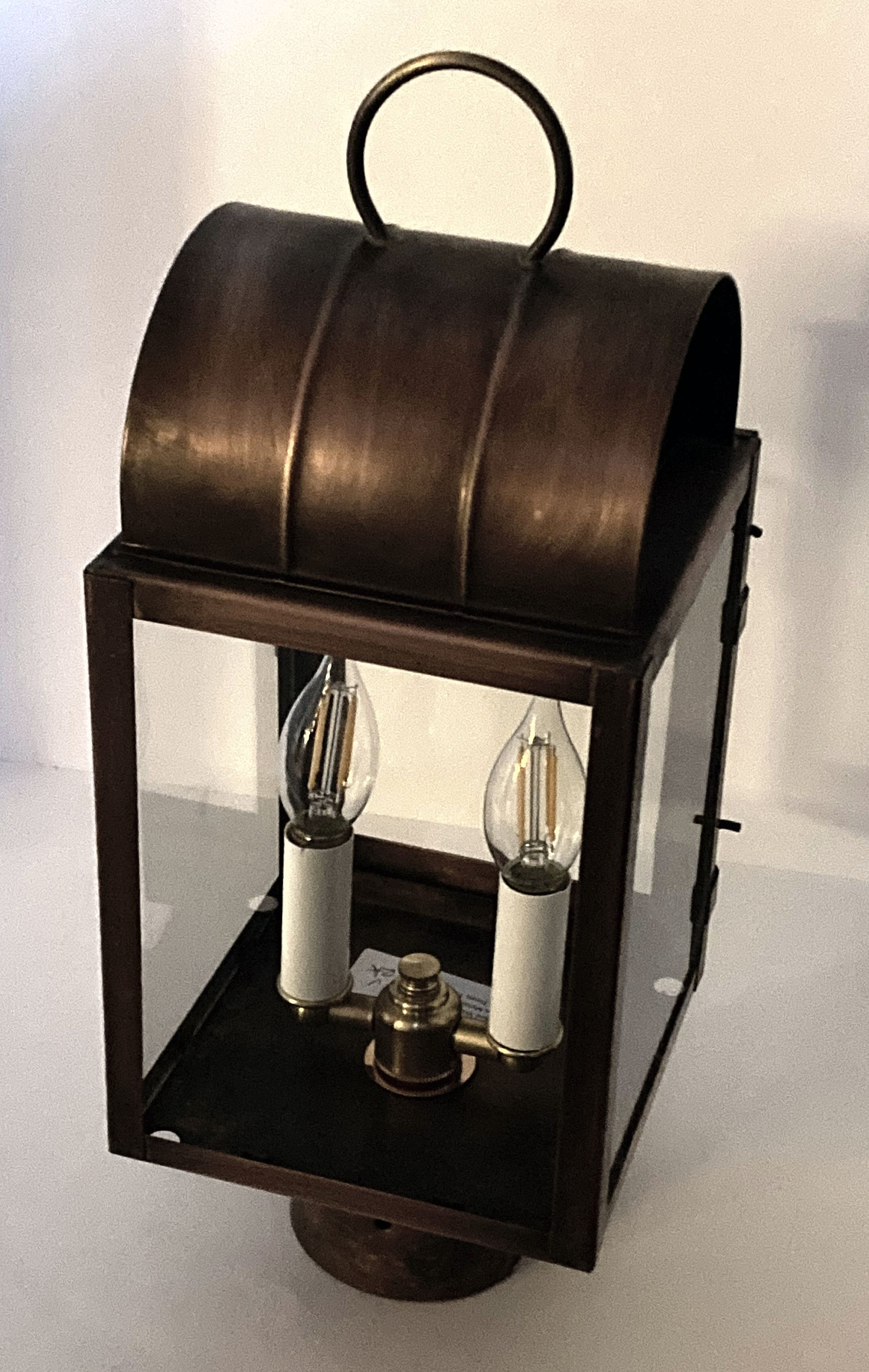 Concord Clear Glass Post Lantern, Solid Copper Post Lamp Made in the ...