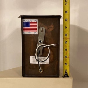 Small Plateau Solid Copper Wall Lantern. Seedy Glass. Antique Copper or ...