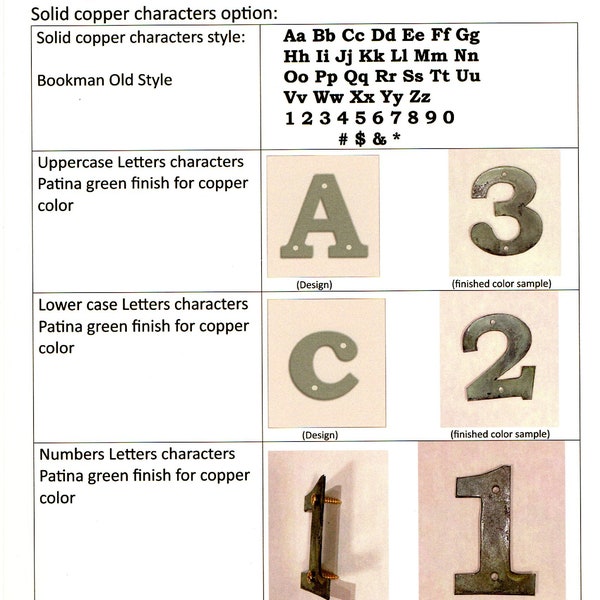 Patina Letters - Etsy