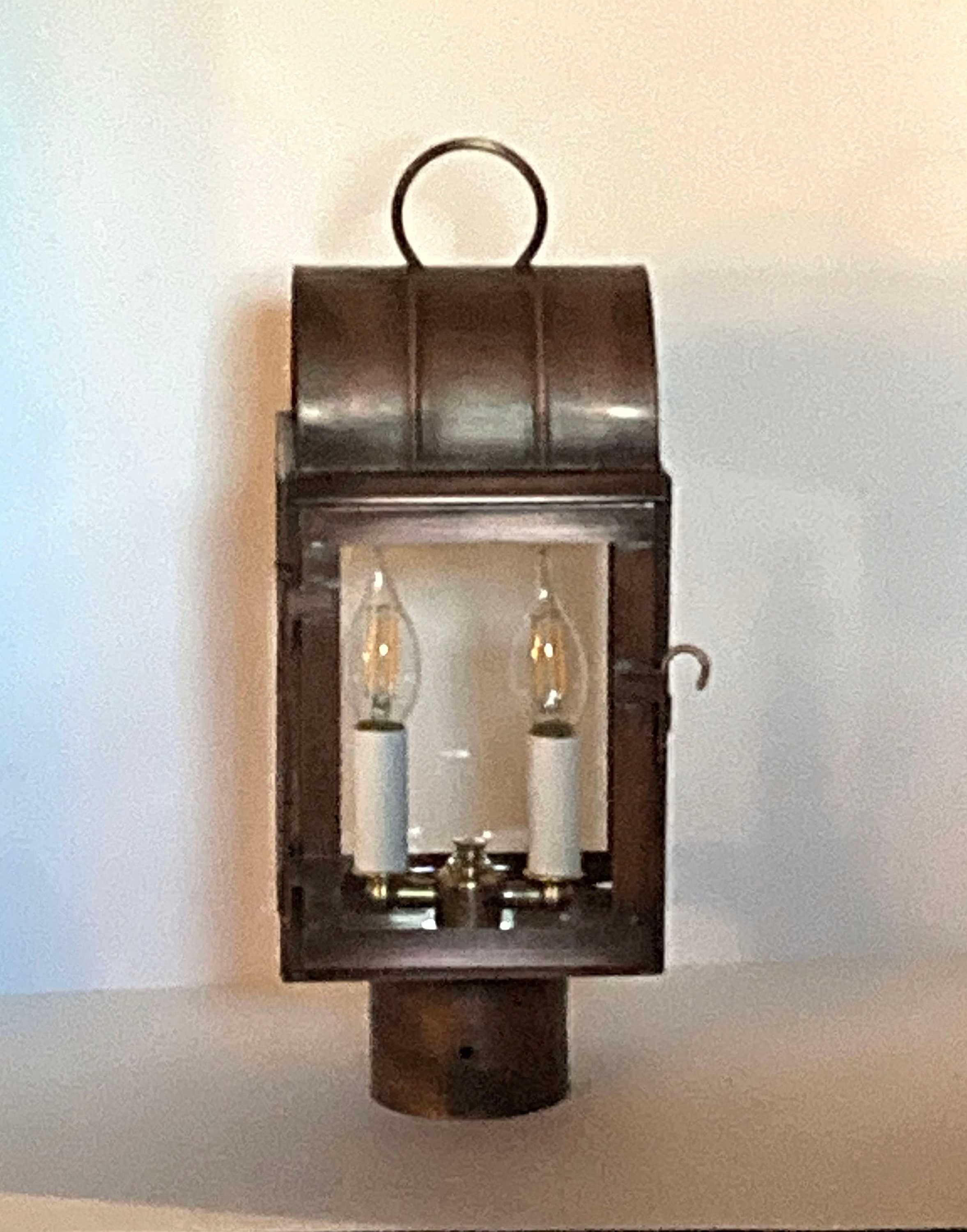 Concord Clear Glass Post Lantern, Solid Copper Post Lamp Made in the ...