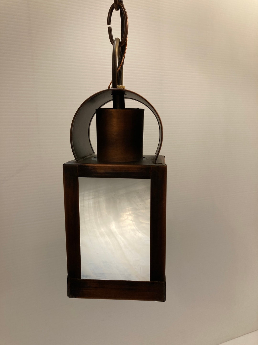 Nutmeg Pendant Solid Copper Hanging Lamp, Made in USA. Light Fixture ...