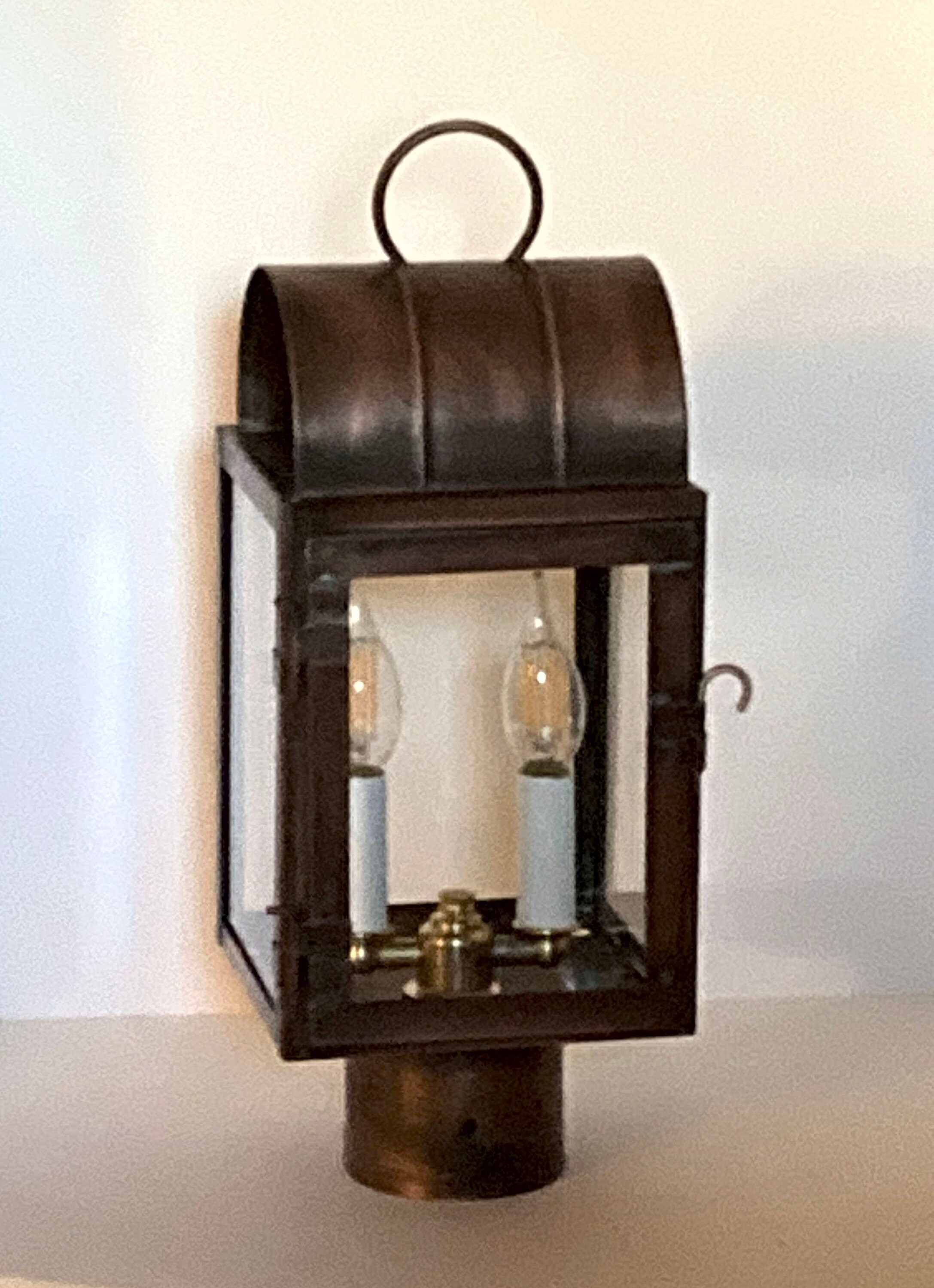 Concord Clear Glass Post Lantern, Solid Copper Post Lamp Made in the ...