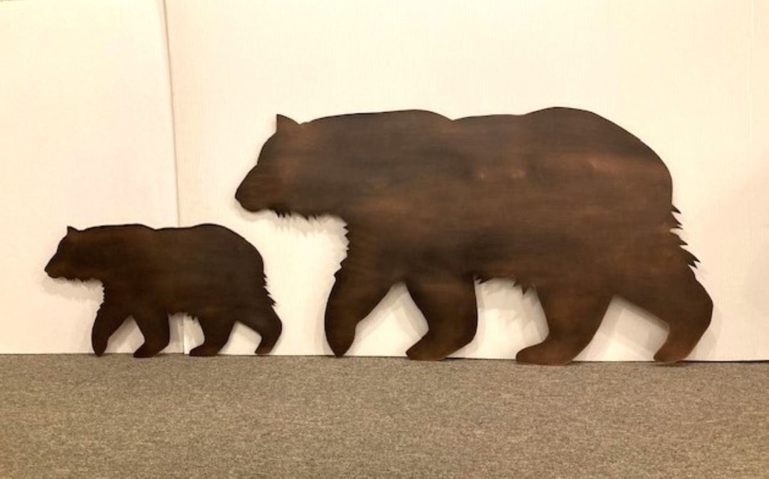 Custom Solid Copper One Bear Wall Sculpture. Outdoor or Indoor. Antique ...