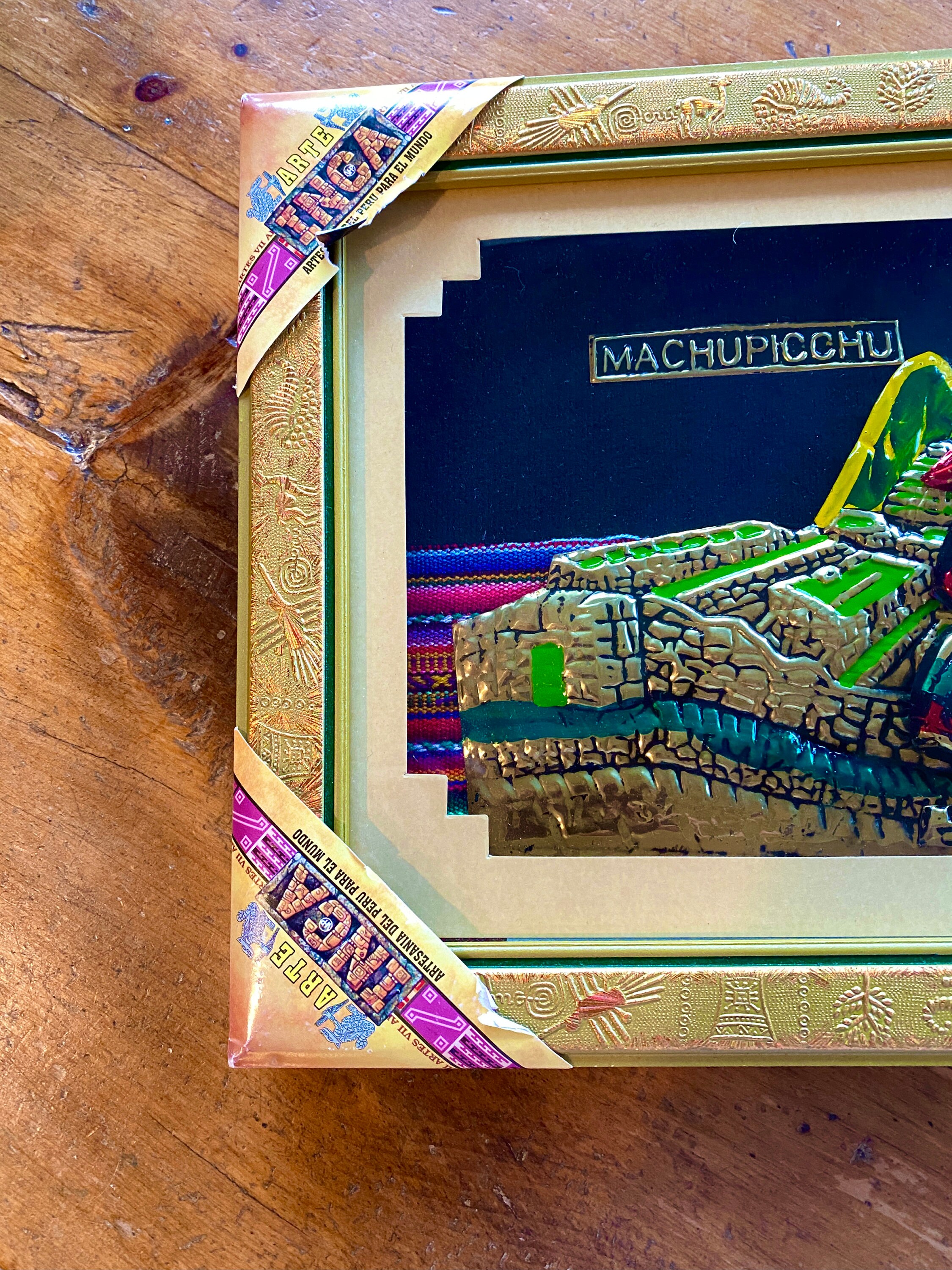 Peruvian Metal Wall Art Mt. Machu Picchu Framed Raised Metal - Etsy