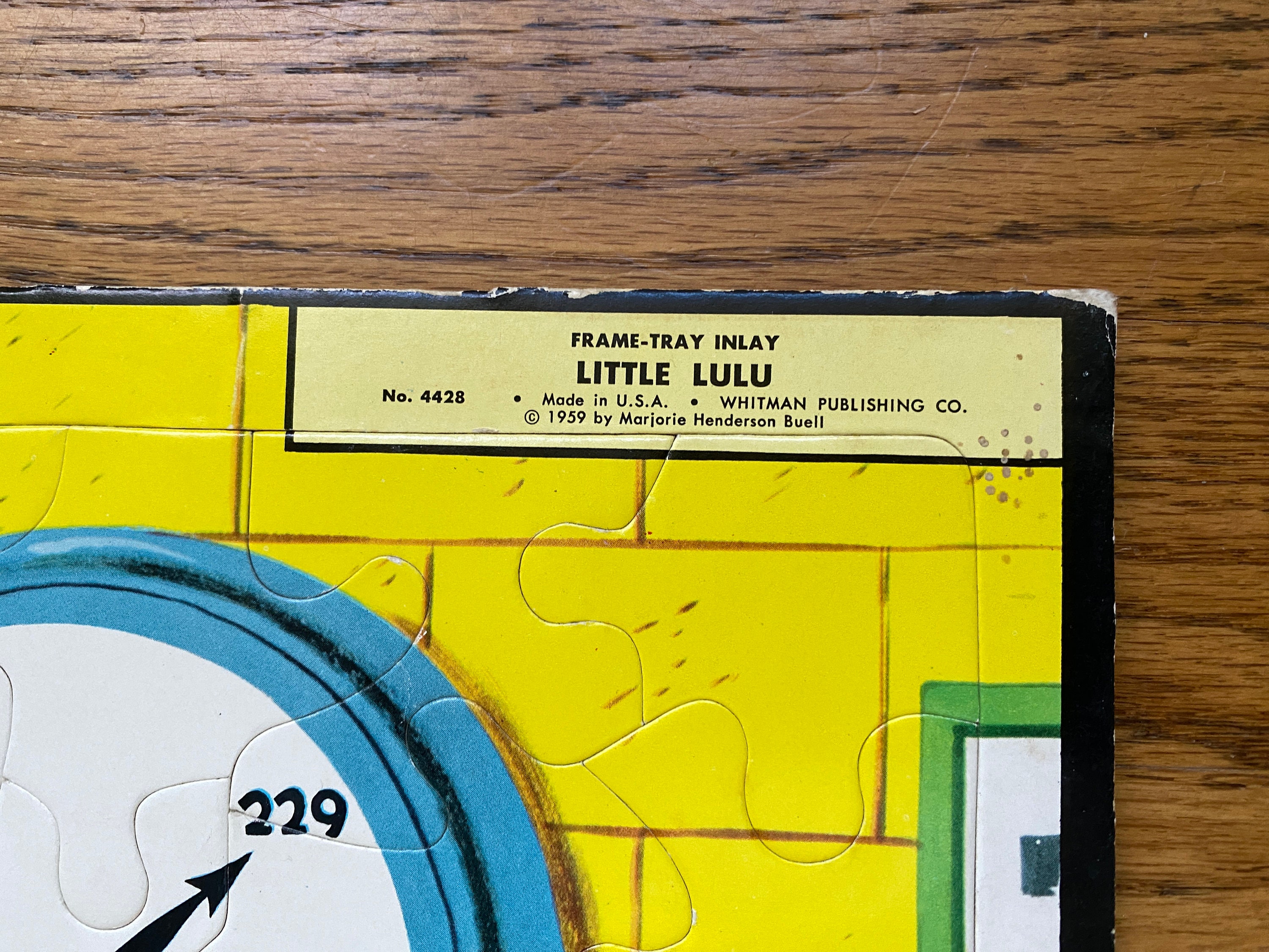 1959 LITTLE LULU Frame Tray Inlay Puzzle 4428 by Marjorie Henderson ...