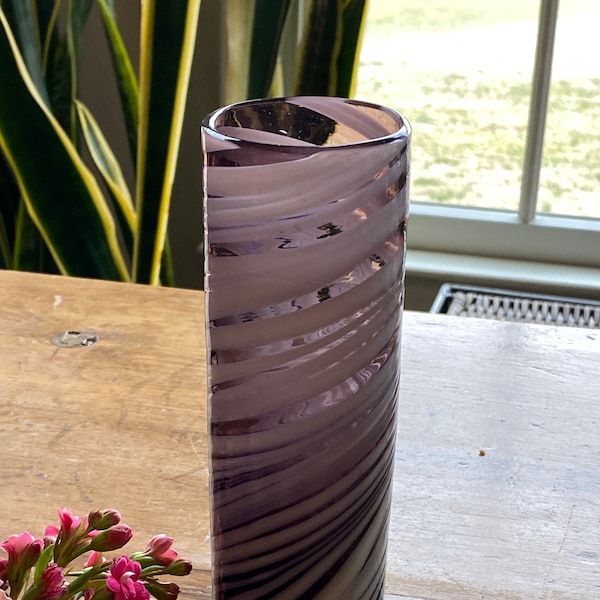 Purple Glass Vase - Etsy
