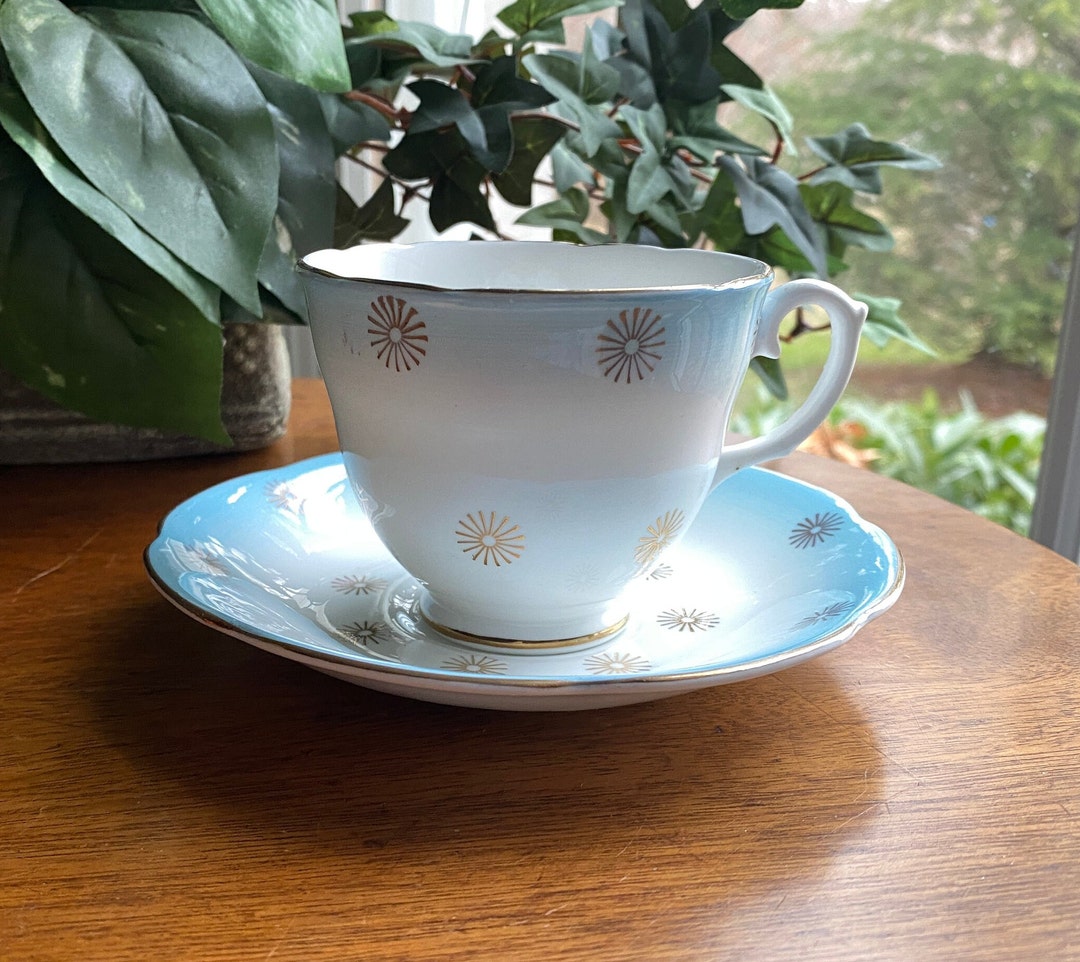 Atomic Tea Cup and Saucer, English Castle Bone China, Staffordshire ...