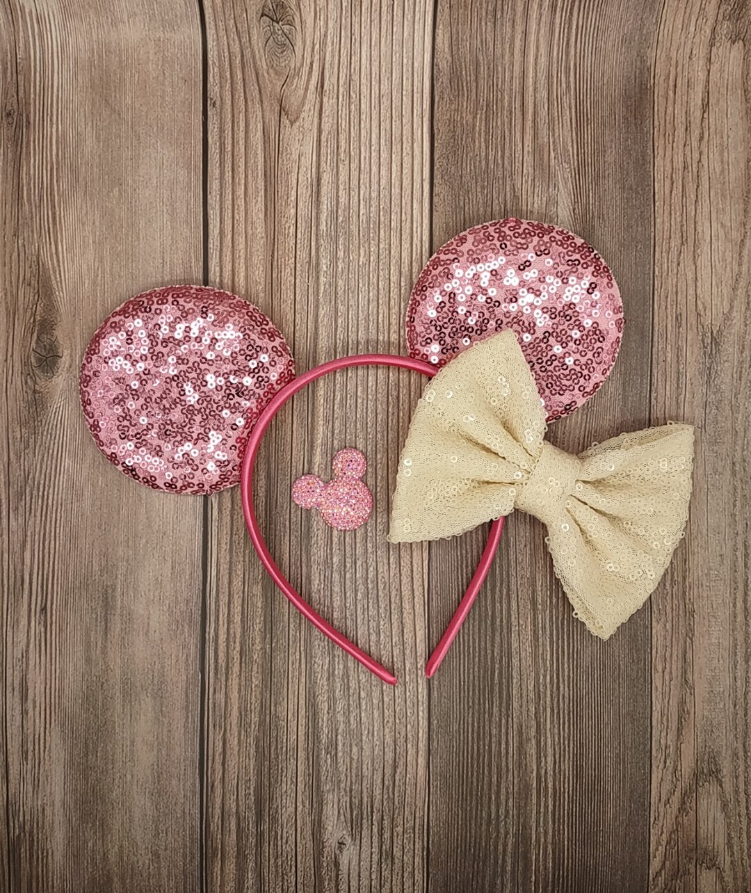 Rhinestone Pink Mouse DIY Mouse Ear Kit, Make Your Own Mouse Ears, Ear ...