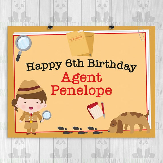 Secret Agent Birthday Sign, Birthday Sign, Mystery Birthday Sign ...