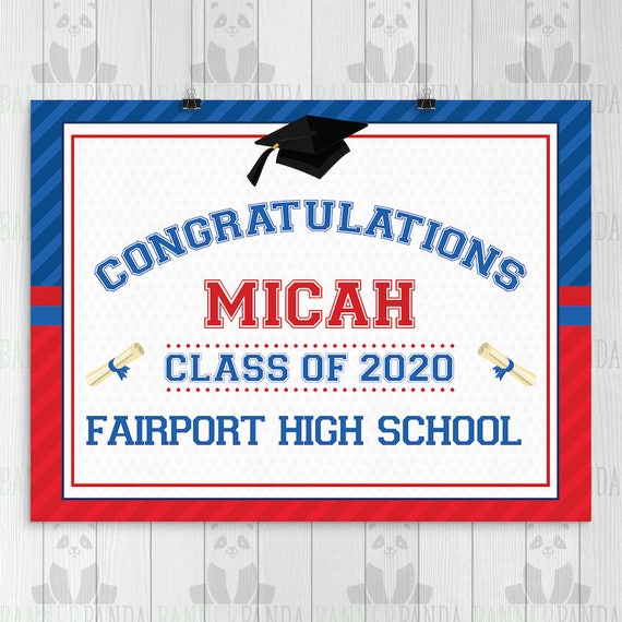 PRINTED, Graduation Banner, Graduation Backdrop, Personalized ...
