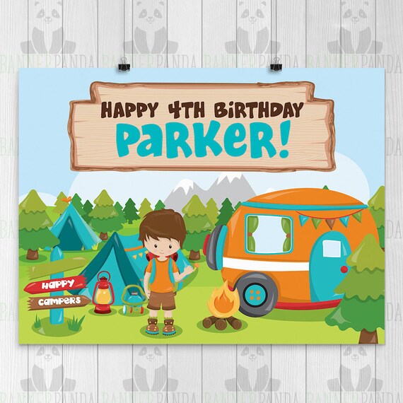 Camping Birthday Party Sign, Camping Birthday Party Sign, Camp Out ...