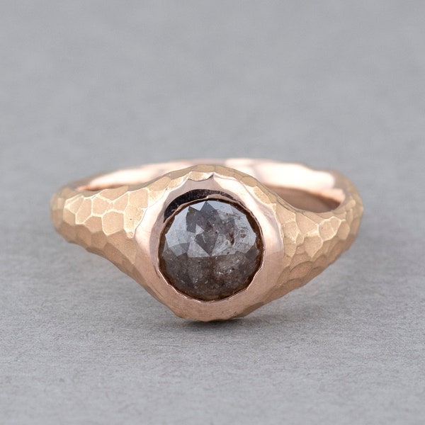 Rustic Diamond Ring - Etsy