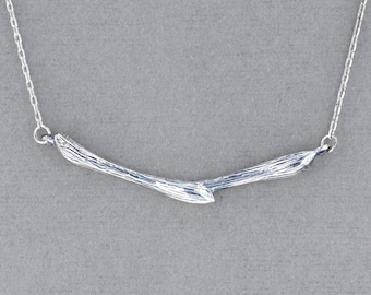 Maple Tree Branch Necklace Handmade With Oxidized Sterling Silver - Etsy