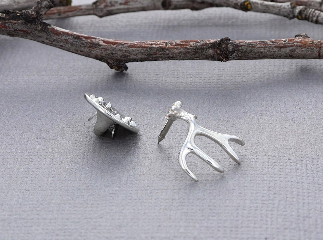 Sterling Silver Small Mule Deer Lapel Pin - Etsy