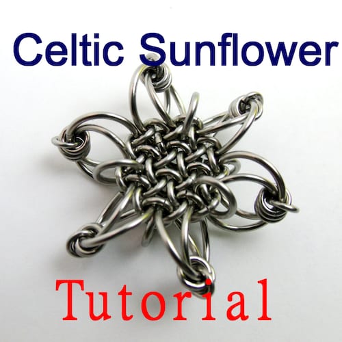 Tutorial for Wild Rose Cross Chain Maille Pendant by Brilliant - Etsy