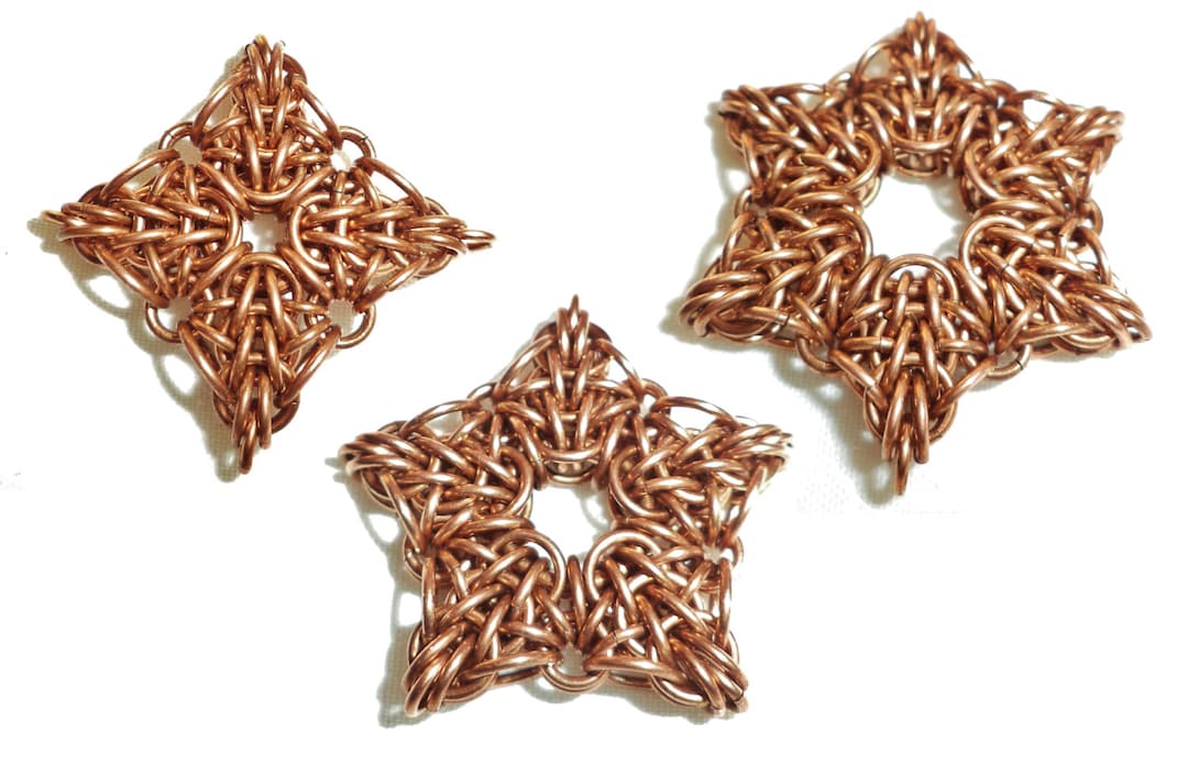 Tutorial for Brilliant Shining Chain Maille Stars (nordstjerne ...