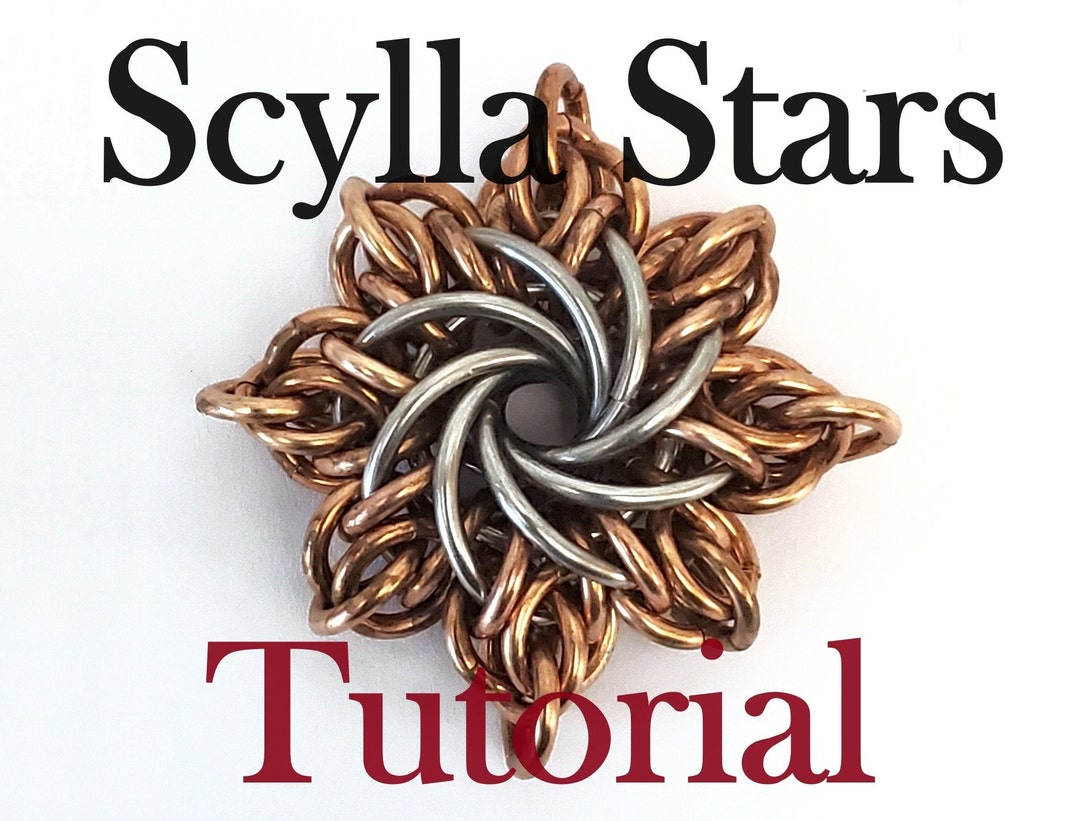 Tutorial for Scylla Stars Chain Maille Pendants by Brilliant Twisted ...