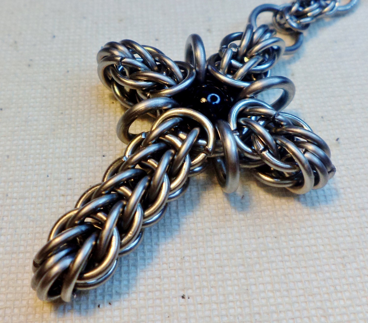 Tutorial for Rays of Sunshine Cross Pendant Chain Maille Cross - Etsy