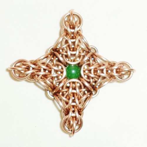 Tutorial for King's Cross Pendant Chain Maille Cross by - Etsy
