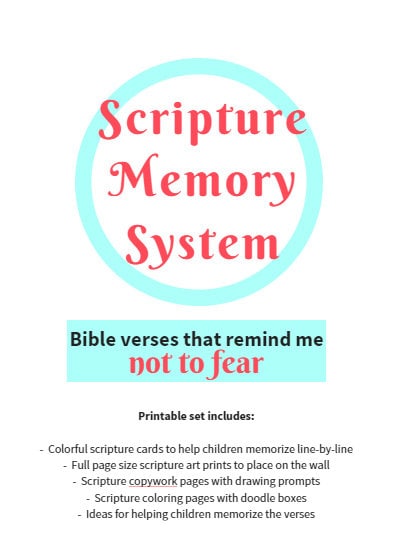 Printable Scripture Memory Pack - Topic: Never Fear - 27-page Pdf File ...