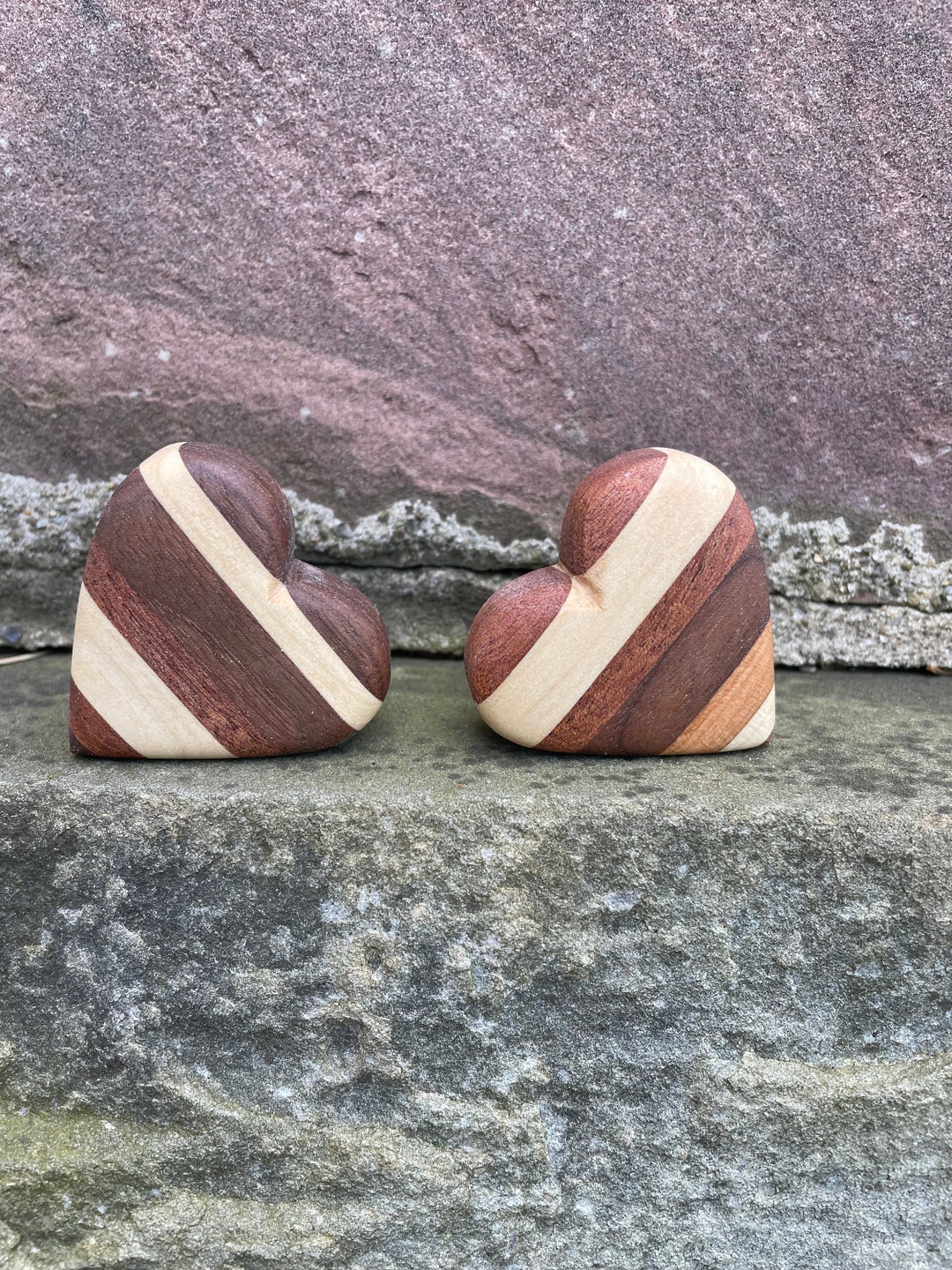 Medium Mixed Hardwood Comfort Hearts - Etsy