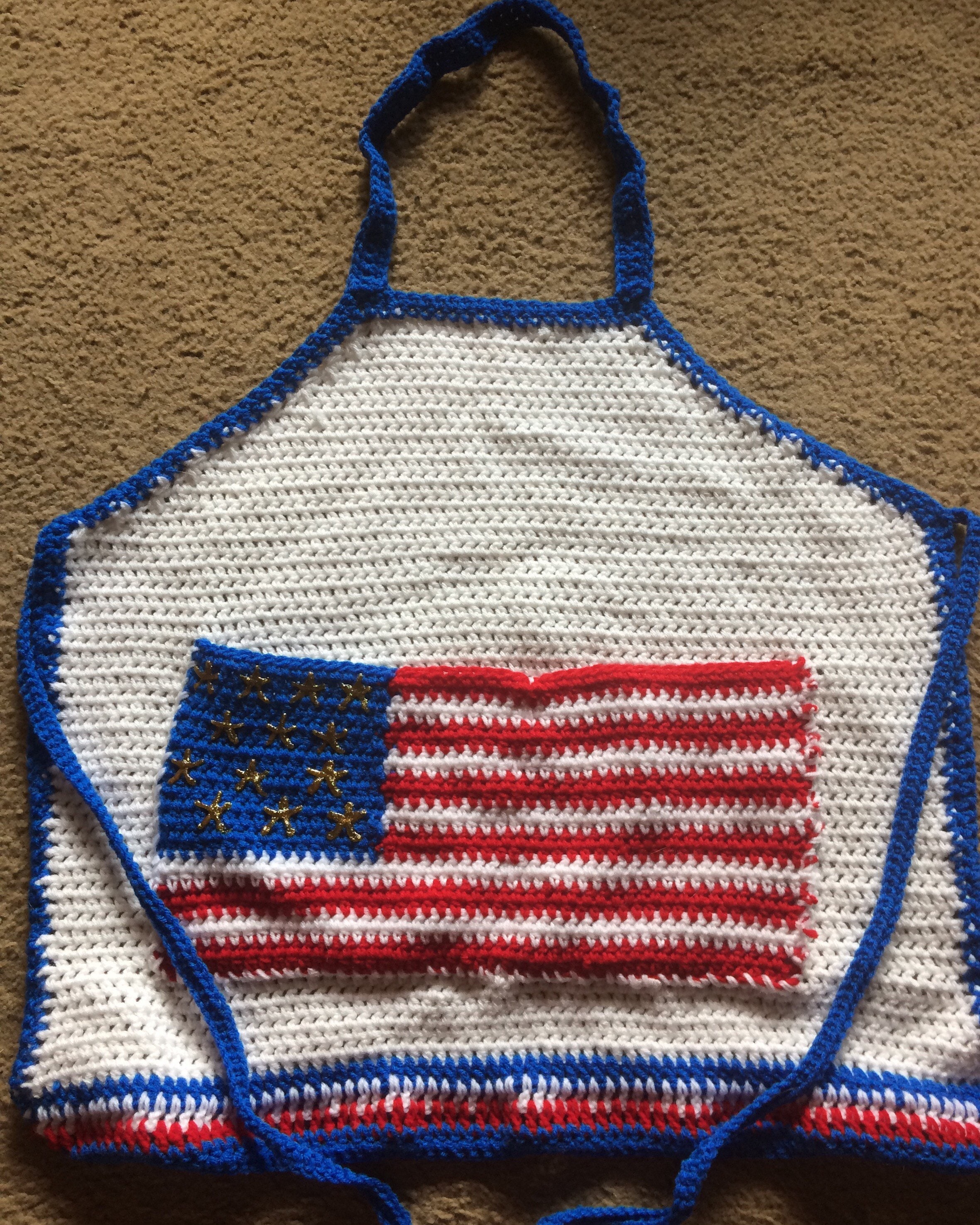 Patriotic Crochet Apron - Etsy