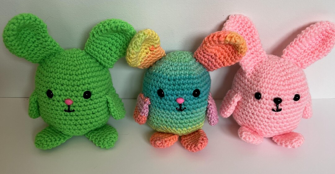Chubby Bunny Stuffie- Handmade-crochet - Etsy