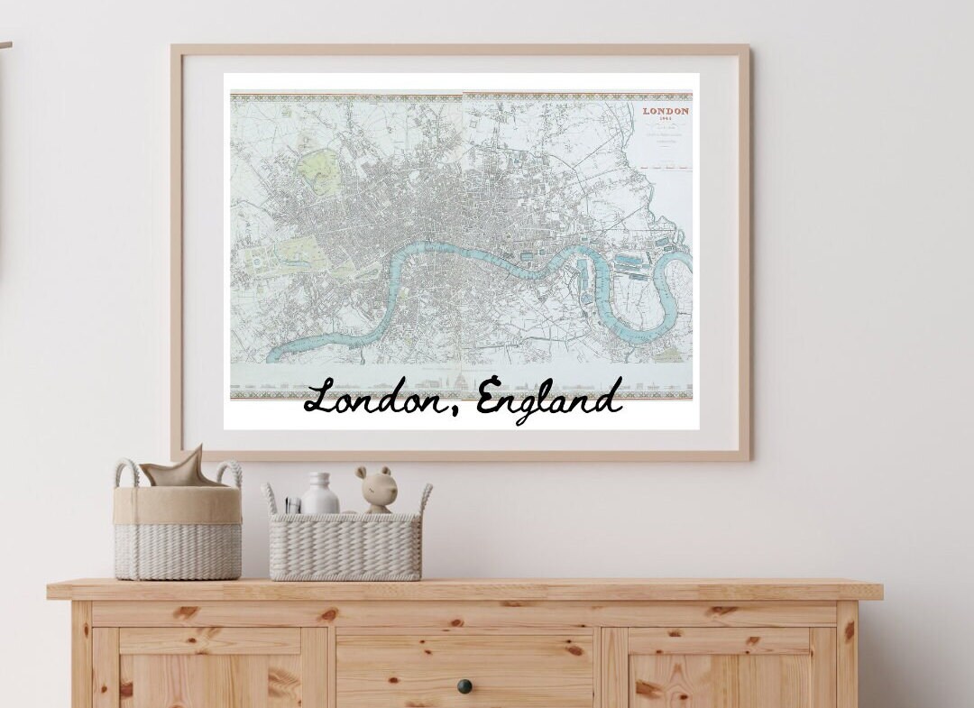 London Map Print Digital Download, London City, London Map Poster ...