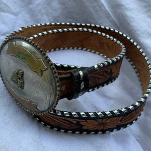 Genuine Vintage Large Maplamex M13 M & F Western Rodeo Belt and Buckle ...