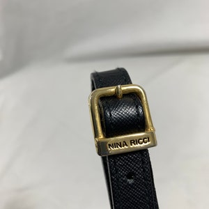 Vintage NINA RICCI Paris Black Signature Brief Crossbody Messenger Bag ...