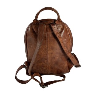Vintage VILENCA Holland Tan Leather Woven Backpack Rucksack Adjustable ...
