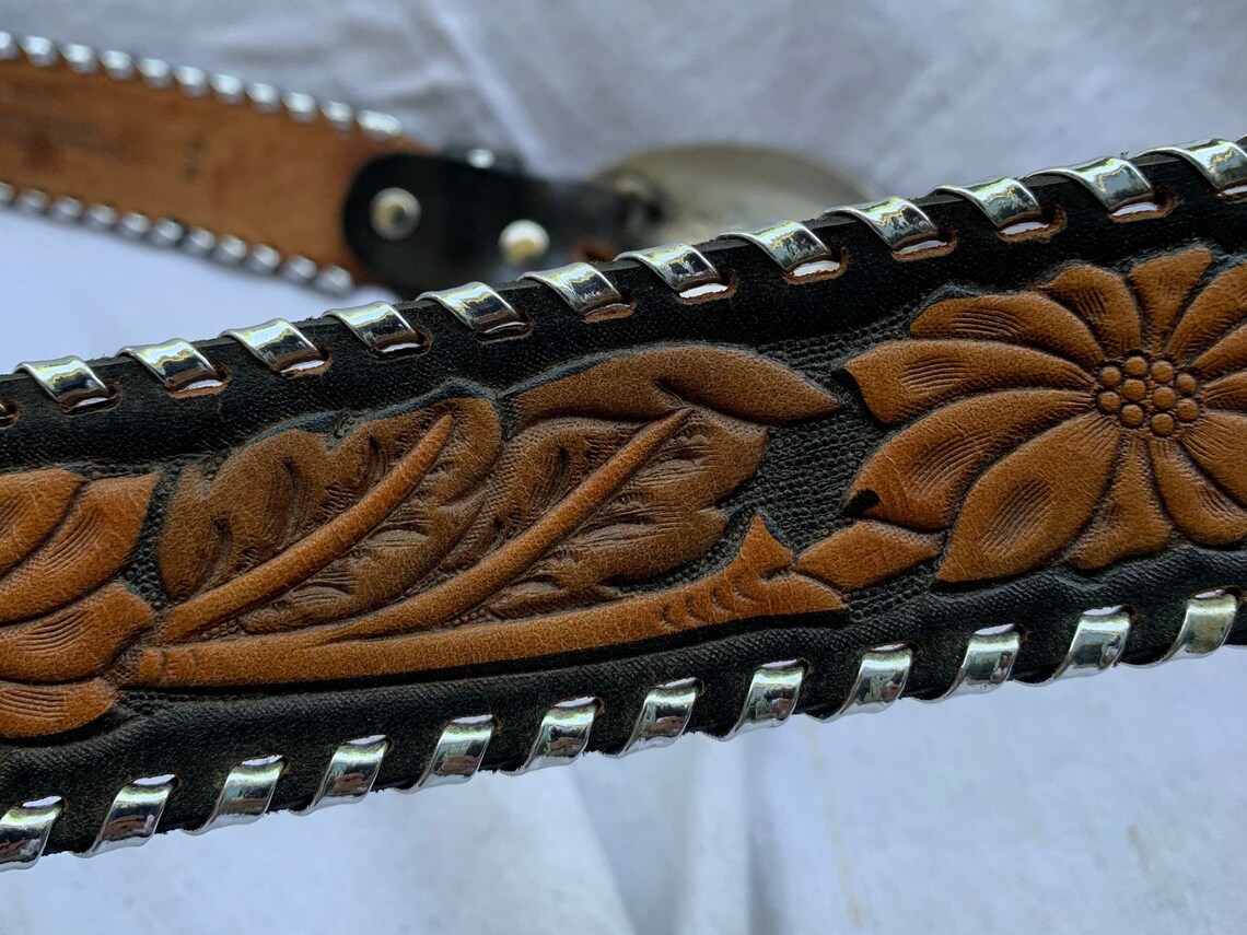 Genuine Vintage Large Maplamex M13 M & F Western Rodeo Belt and Buckle ...