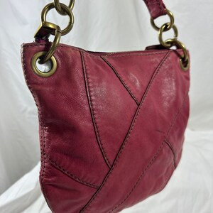 Genuine Vintage FOSSIL Magenta Berry Leather Cross Body Shoulder Bag - Etsy