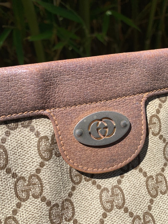 Genuine vintage GUCCI brown signature leather and can… - Gem