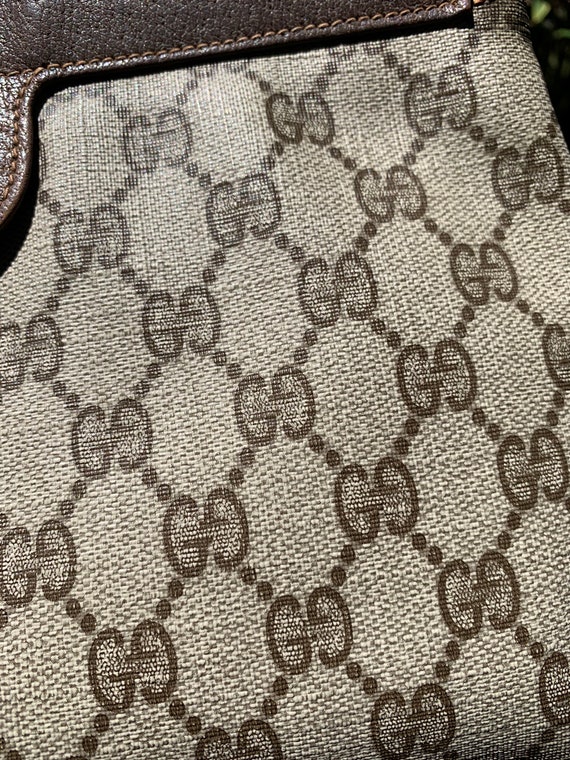 Genuine vintage GUCCI brown signature leather and can… - Gem