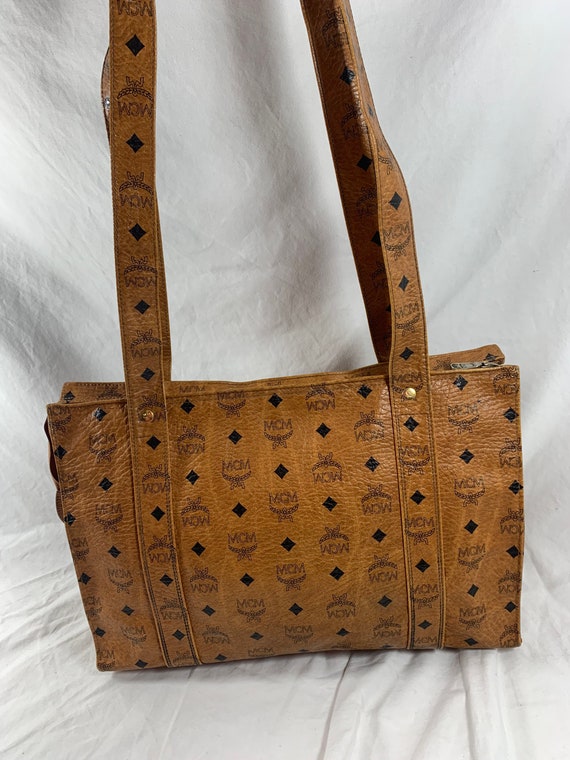Genuine MCM Munchen cognac tan signature canvas and l… - Gem
