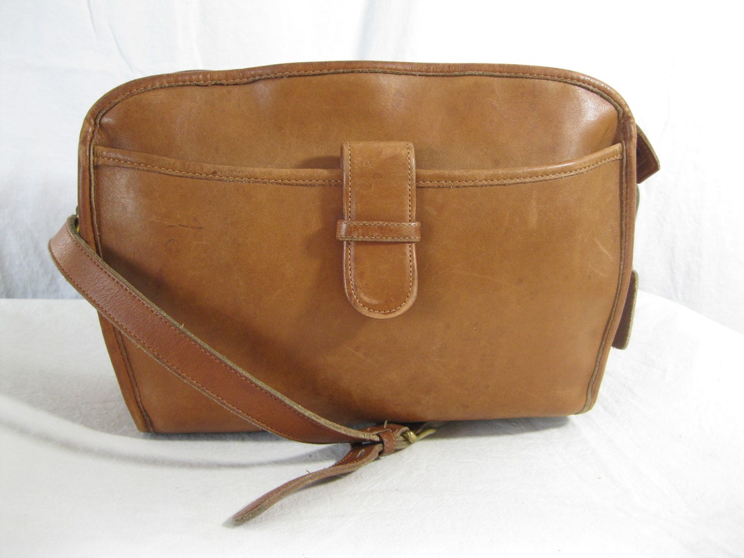 Genuine Vintage COACH Tan Leather Shoulder Bag Purse New York - Etsy