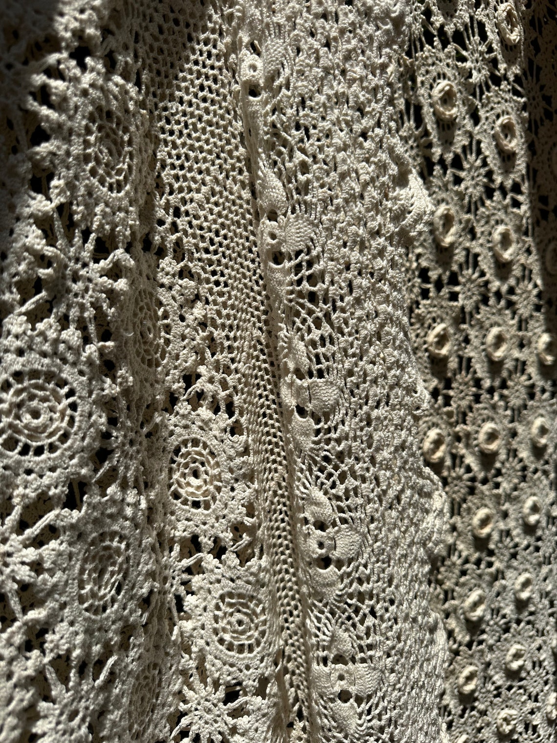 Vintage KEECO Floral Hand Crochet Coverlet Cotton Style 445 With Pillow ...