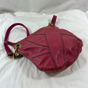 Genuine Vintage FOSSIL Magenta Berry Leather Cross Body Shoulder Bag - Etsy