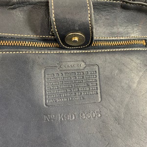 Genuine Vintage COACH 9305 Bleeker Navy Blue Leather Tote Bag - Etsy
