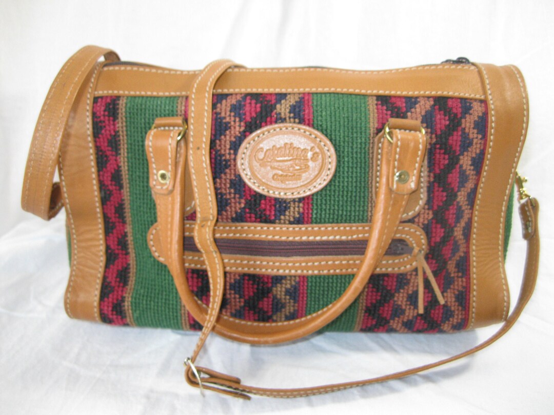 Genuine Vintage Colorful Satchel Bag With Strap Crossbody - Etsy