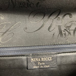 Vintage NINA RICCI Paris Black Signature Brief Crossbody Messenger Bag ...
