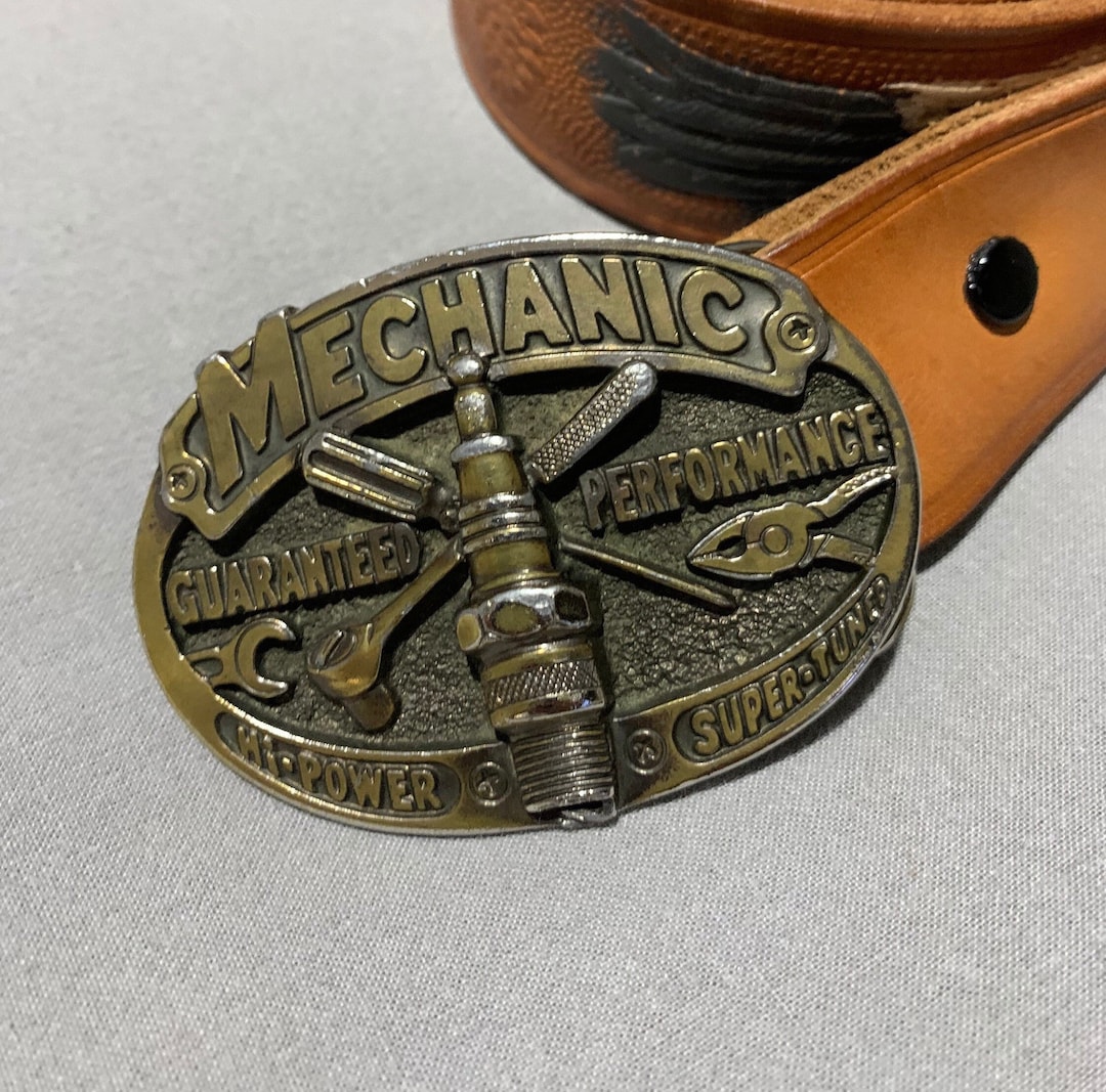 Vintage MECHANIC the Great American Buckle Company 1982 Belt Buckle and ...