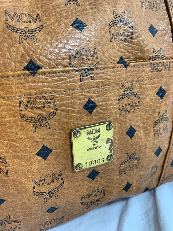 Genuine MCM Munchen cognac tan signature canvas and l… - Gem