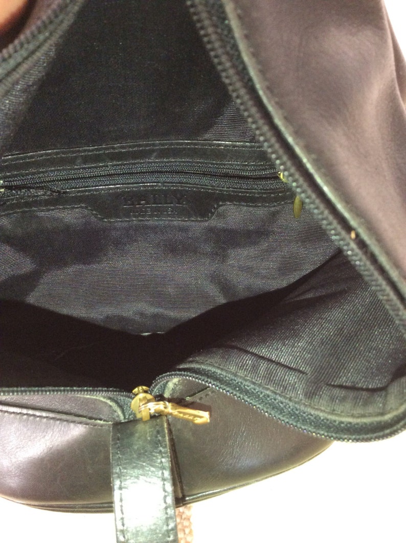 Genuine Vintage BALLY Black Leather Napsack Shoulder Bag 90s - Etsy