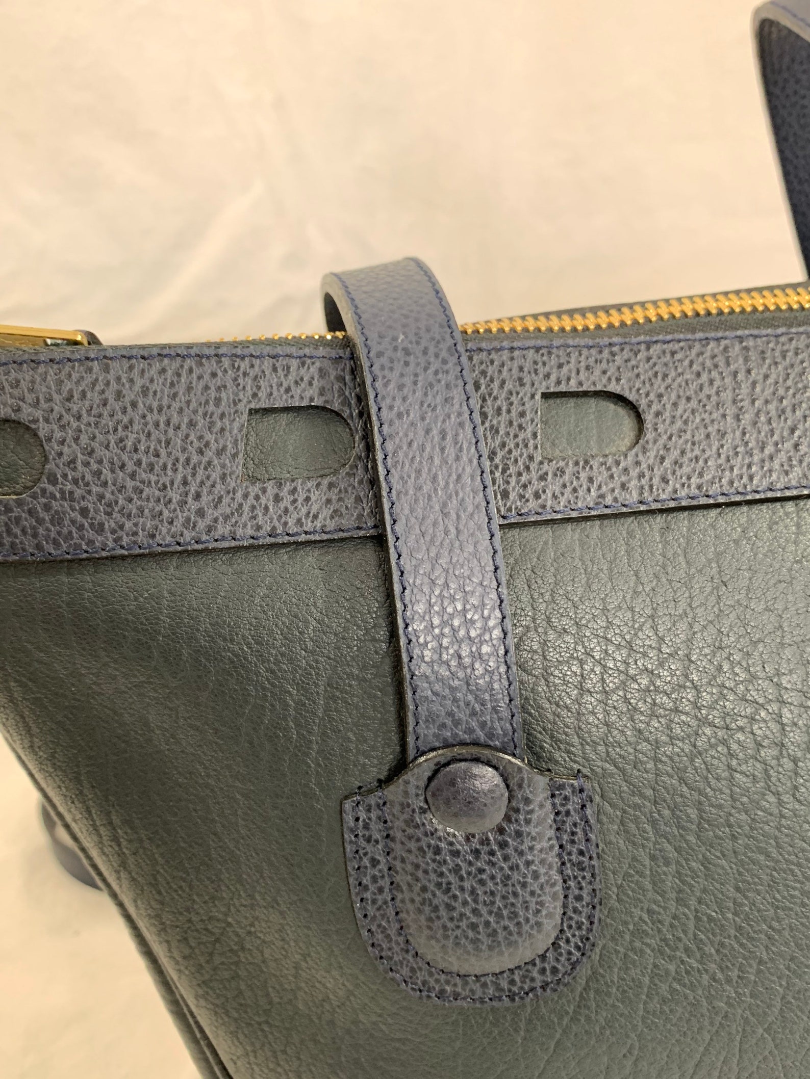 Vintage Navy Blue Pebble Leather Shoulder Bag Purse Custom - Etsy