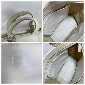 Genuine Vintage COACH 4133 Waverly White Leather Handbag Purse ...